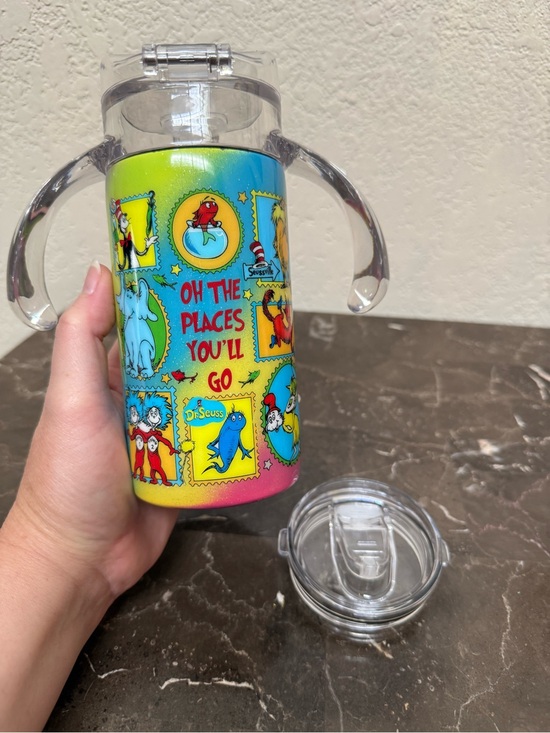 Dining | Oh The Places Dr Seuss Lorax Rainbow Design 12 Oz Sippy ...